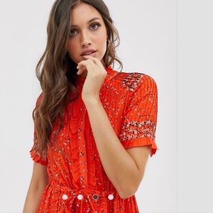 Free People | Dresses | Free People Nwt Rare Feeling Dress Red Combo ...
